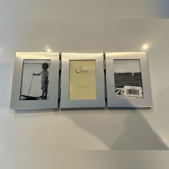 Carr Frames | Wall Decor | Carr Trifold Frame In Brushed Silver Holds 3 ...